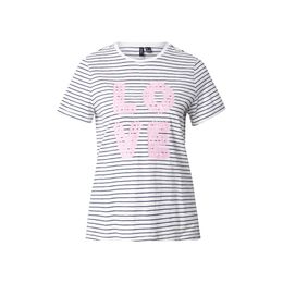 V&eacute;ro Moda VERO MODA T-Shirt 'VMSIMONE' Damen Gr&ouml;&szlig;e XL rosa / schwarz / wei&szlig;