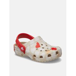 Crocs Crocs "Classic Heart" in Beige/ Rot - 52% | Gr&ouml;&szlig;e 20/21 | Baby-badeschuh