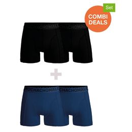 MUCHACHOMALO 4er-Set: Boxershorts in Schwarz/ Dunkelblau - 54% | Gr&ouml;&szlig;e S | Herren-waesche