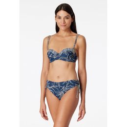 Schiesser Bikini in Dunkelblau/ Wei&szlig; - 77% | Gr&ouml;&szlig;e 46B-Cup | Damen-bademode