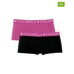MUCHACHOMALO 2er-Set: Pantys in Schwarz/ Pink - 53% | Gr&ouml;&szlig;e XL | Damen-unterteile