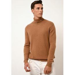 Just Cashmere Kaschmir-Rollkragenpullover "Sacha" in Camel - 61% | Gr&ouml;&szlig;e M | Herren-plussize