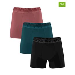 MUCHACHOMALO 3er-Set: Boxershorts in Schwarz/ Rot/ Gr&uuml;n - 56% | Gr&ouml;&szlig;e M | Herren-waesche