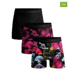MUCHACHOMALO 3er-Set: Boxershorts in Schwarz/ Pink - 56% | Gr&ouml;&szlig;e M | Herren-waesche