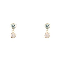 OR &Eacute;CLAT Gold-Ohrh&auml;nger "Duo Topaze et Quartz Rose" mit Edelsteinen - 77% | Schmuck