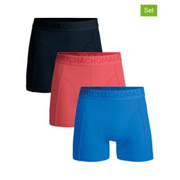 MUCHACHOMALO 3er-Set: Boxershorts in Blau/ Pink/ Schwarz - 54% | Gr&ouml;&szlig;e XL | Herren-waesche