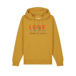 Watapparel Sweatshirt 'Love always wins' male Yellow size L