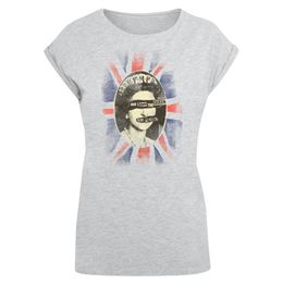 F4NT4STIC T-Shirt 'Sex Pistols God Save The Queen' Damen Gr&ouml;&szlig;e 5XL beige / hellgrau / rot / schwarz