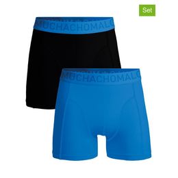 MUCHACHOMALO 2er-Set: Boxershorts in Blau/ Schwarz - 52% | Gr&ouml;&szlig;e XL | Herren-waesche