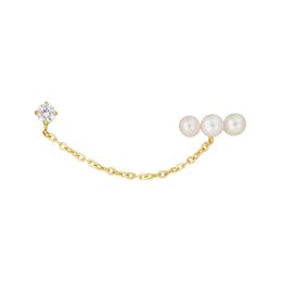 OR &Eacute;CLAT Gold-Ohrstecker "Perle montante" mit Edelstein und Perlen - 72% | Schmuck