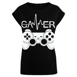 F4NT4STIC Shirt 'Gamer Heartbeat' female Black size XL