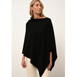 Just Cashmere Kaschmir-Poncho "Meredith" in Schwarz - 65% | Gr&ouml;&szlig;e M | Damenjacken