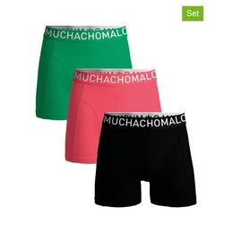 MUCHACHOMALO 3er-Set: Boxershorts in Gr&uuml;n/ Pink/ Schwarz - 58% | Gr&ouml;&szlig;e XL | Herren-waesche