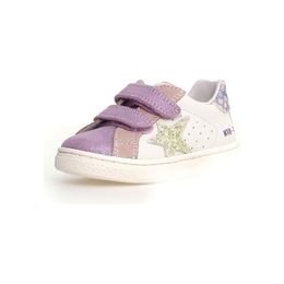 Naturino Leder-Sneakers "Pinn" in Wei&szlig;/ Lila - 46% | Gr&ouml;&szlig;e 32 | Babysneakers