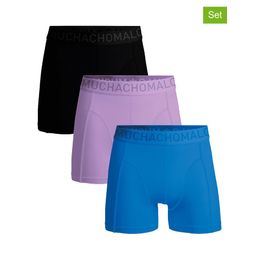 MUCHACHOMALO 3er-Set: Boxershorts in Lila/ Blau/ Schwarz - 56% | Gr&ouml;&szlig;e L | Herren-waesche