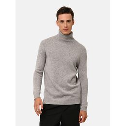 Just Cashmere Kaschmir-Rollkragenpullover "Sacha" in Grau - 61% | Gr&ouml;&szlig;e L | Herren-plussize