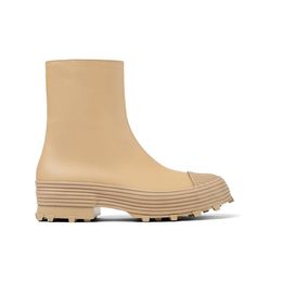 Camper Leder-Ankle-Boots in Beige - 66% | Gr&ouml;&szlig;e 41 | Stiefeletten