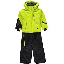 Peak Mountain 2tlg. Ski-/ Snowboardoutfit Neongr&uuml;n/ Schwarz - 49% | Gr&ouml;&szlig;e 176 | Kinder-outdoor-jacken