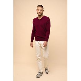 Just Cashmere Kaschmir-Pullover "Nathan" in Bordeaux - 61% | Gr&ouml;&szlig;e M | Herren-plussize