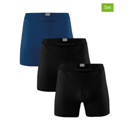 MUCHACHOMALO 3er-Set: Boxershorts in Dunkelblau/ Schwarz - 53% | Gr&ouml;&szlig;e XL | Herren-waesche