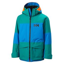 Helly Hansen Ski-/ Snowboardjacke "Summit 2.0" in Gr&uuml;n/ Blau - 54% | Gr&ouml;&szlig;e 152 | Kinder-outdoor-jacken