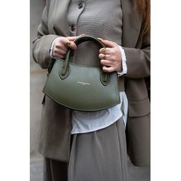 Victor & Hugo Paris Leder-Henkeltasche "Versailles" in Dunkelgr&uuml;n - (B)23,5 x (H)14,5 x (T)6,5 cm - 76% | Damen-taschen