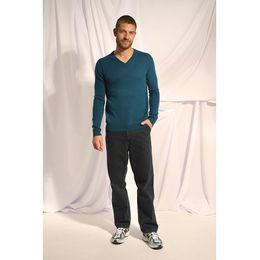 Just Cashmere Kaschmir-Pullover "Tom" in Petrol - 62% | Gr&ouml;&szlig;e XL | Herren-plussize