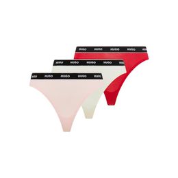 Hugo Underwear Damen HUGO Underwear String &raquo;TRIPLET THONG STRIPE&laquo; elastischer Bund mit Logo, enganliegend M