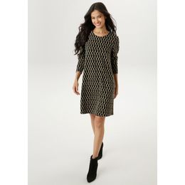 Aniston Selected Damen Aniston SELECTED Jerseykleid in leichter A-Linien-Form schwarz 42, N-Gr
