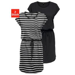 Only Damen Only Shirtkleid &raquo;ONLMAY LIFE S/S DRESS 2 PACK CS JRS&laquo; 2er-Pack, Baumwolle, regular fit, Rundhals XS (34), N-Gr