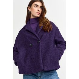 Richroyal Damen RICHROYAL Kurzjacke mit dezenter Teddy-Oberfl&auml;che 42