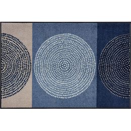 Salonloewe unisex Fu&szlig;matte blau-beige Gr&ouml;&szlig;e 40x60 cm - rechteckig