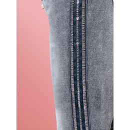 Heine Damen 7/8-Jeans mit Pailletten-Details blue-bleached Gr&ouml;&szlig;e 40