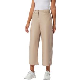 CR&Eacute;ATION L Damen Lederimitathose in verk&uuml;rzter Schnittform beige Gr&ouml;&szlig;e 40
