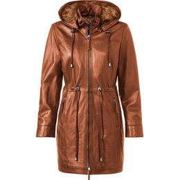 Mainpol Damen Lederjacke aus Lammnappa cognac Gr&ouml;&szlig;e 38