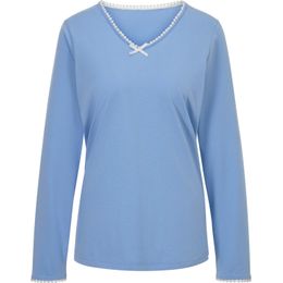 w&auml;schepur Damen Schlafanzug-Shirt himmelblau Gr&ouml;&szlig;e 36/38