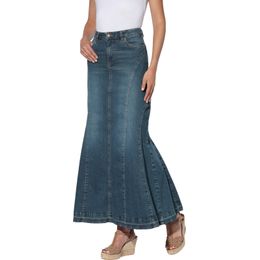 Heine Damen Jeansrock in Godet-Form blue-stone-washed Gr&ouml;&szlig;e 38