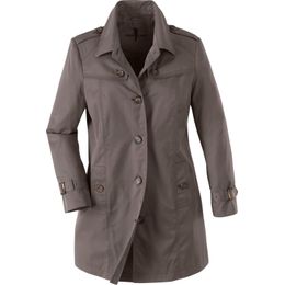 CR&Eacute;ATION L Damen Kurzmantel in Trenchcoat-Optik taupe Gr&ouml;&szlig;e 38