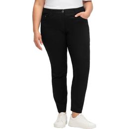 sheego Damen Stretch-Hose mit Gummibund schwarz Gr&ouml;&szlig;e 50