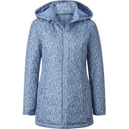 Damen Funktionsjacke mit abnehmbarer Kapuze bleu-rauchblau Gr&ouml;&szlig;e 38