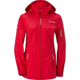 CR&Eacute;ATION L Damen Softshelljacke mit Fleece-Futter rot Gr&ouml;&szlig;e 18