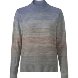 CR&Eacute;ATION L Damen Pullover in Links-Strick-Optik hellblau-gemustert Gr&ouml;&szlig;e 52