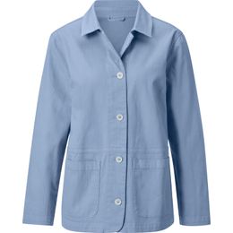 CR&Eacute;ATION L Damen Jeansblazer mit aufgesetzten Taschen bleu Gr&ouml;&szlig;e 36