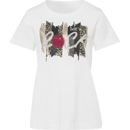 Heine Damen T-Shirt mit Leo-Print ecru Gr&ouml;&szlig;e 42
