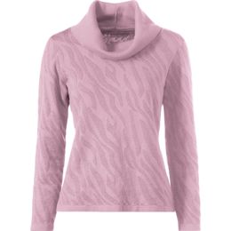 CR&Eacute;ATION L Damen Jacquard-Pullover in Feinstrick-Qualit&auml;t ros&eacute; Gr&ouml;&szlig;e 38