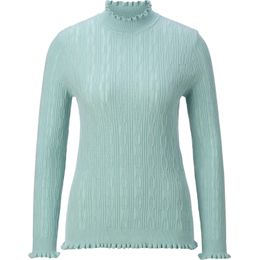 CR&Eacute;ATION L Damen Langarm-Pullover mit Einstrick-Muster kalkmint Gr&ouml;&szlig;e 36
