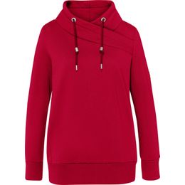 Heine Damen Sweatshirt mit w&auml;rmender Innenseite rot Gr&ouml;&szlig;e 48