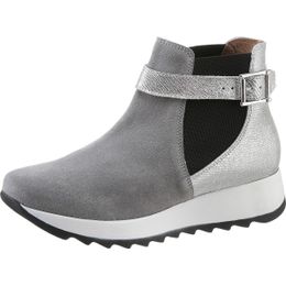 Heine Damen Stiefelette grau-silberfarben Gr&ouml;&szlig;e 41