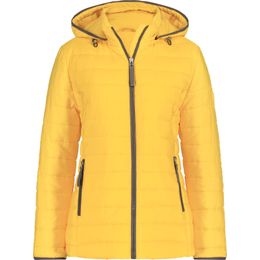 CR&Eacute;ATION L Damen Steppjacke mit kontrastfarbenen Akzenten gelb Gr&ouml;&szlig;e 38