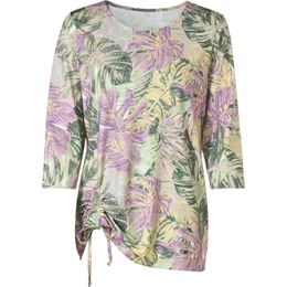 CR&Eacute;ATION L Damen Print-Shirt in weicher Stretch-Qualit&auml;t ros&eacute;-pistazie-bedruckt Gr&ouml;&szlig;e 38
